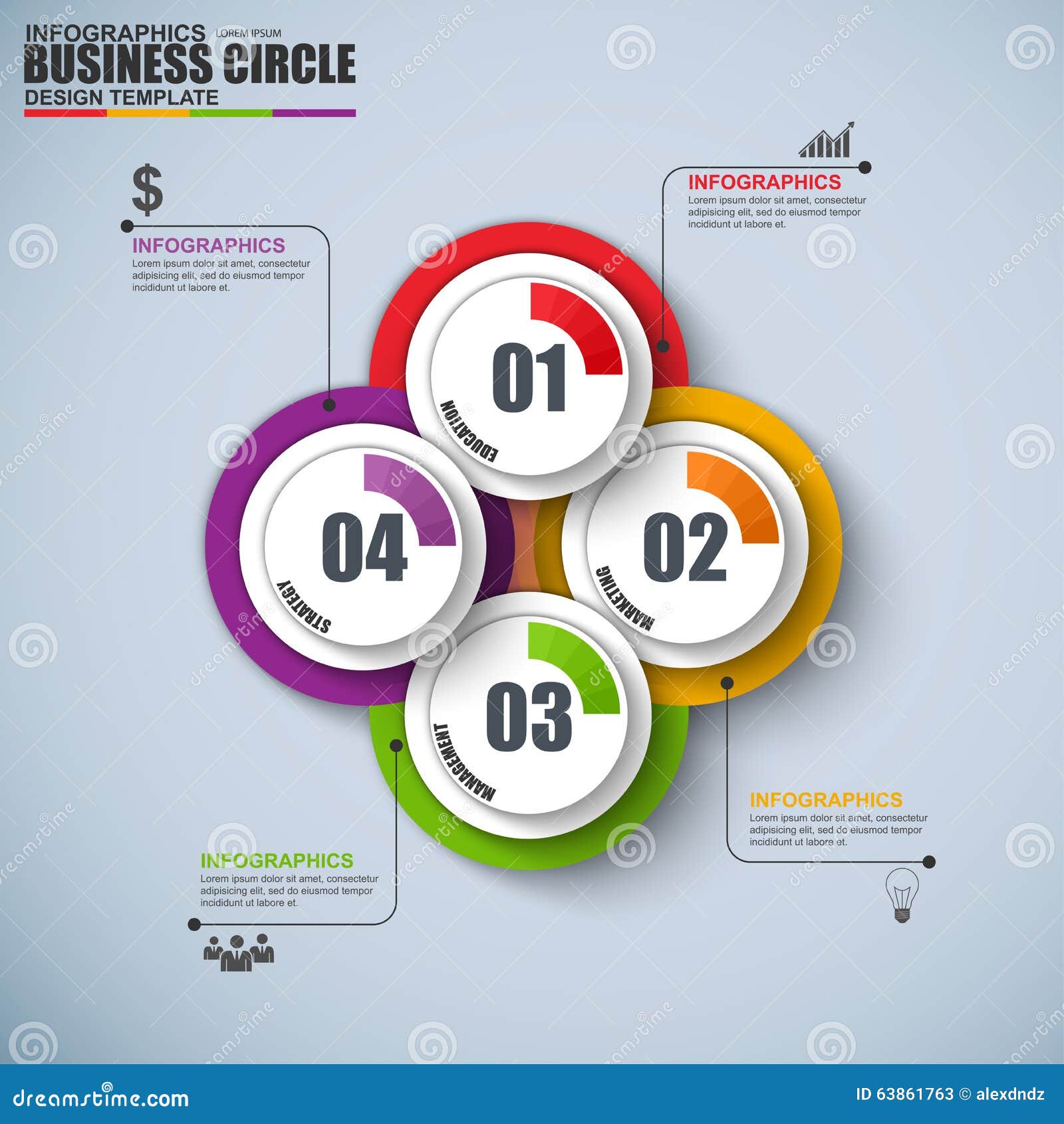 Abstract 3D Digital Circle Infographic Stock Vector - Illustration of ...