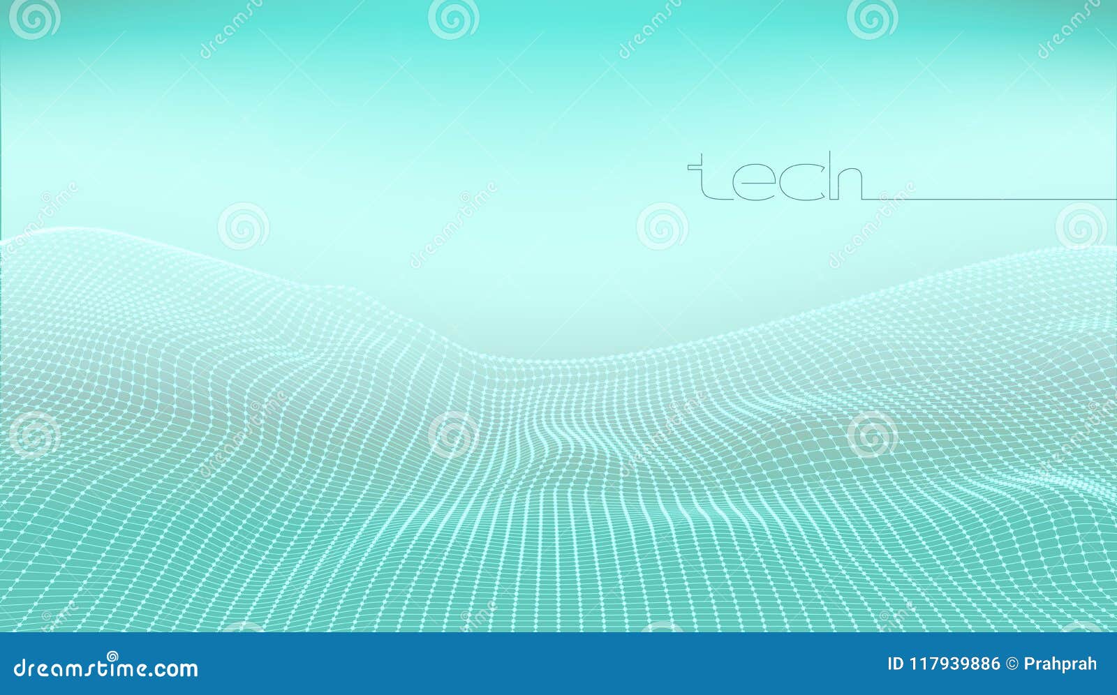 Abstract 3D Digital Grid Terrain Landscape Background Stock ...