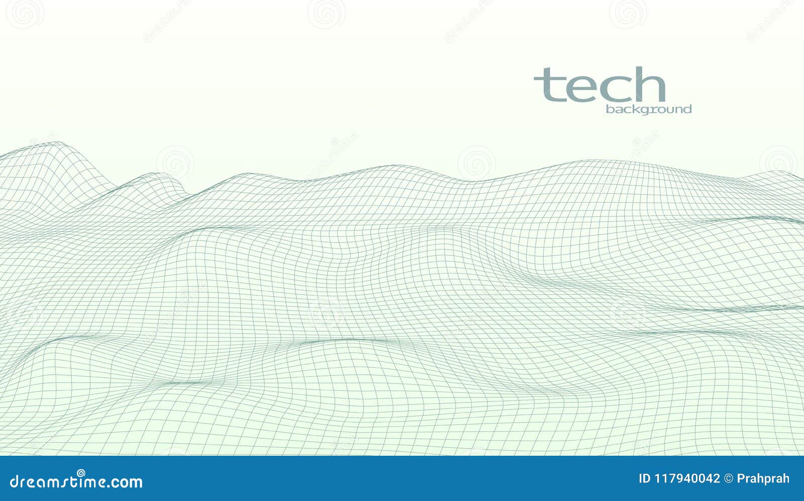 Abstract 3D Digital Grid Terrain Landscape Background Stock ...