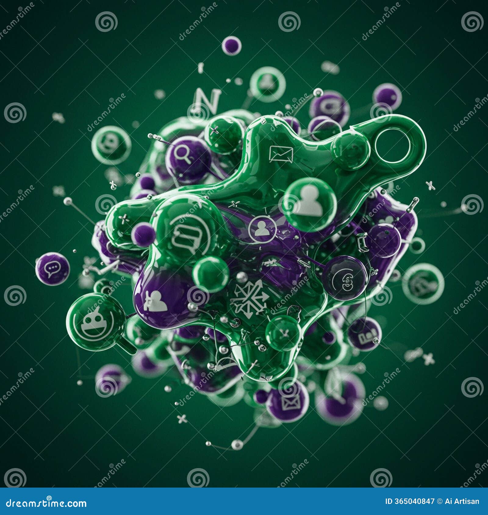 Cluster Of 3D Chat Bubbles In Playful Colors Stock Image ...