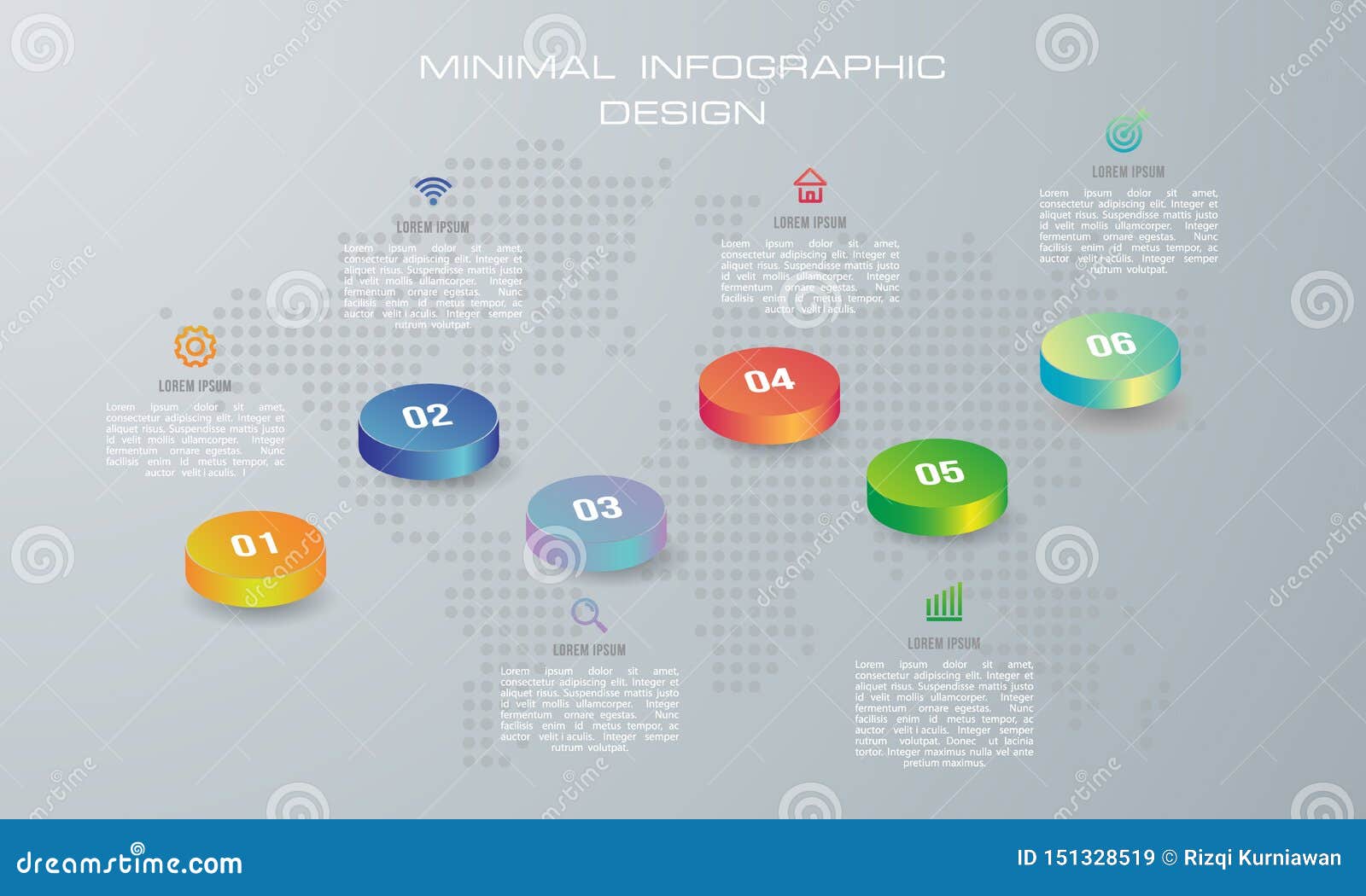 Abstract 3D Digital Illustration Infographic. Used for Workflow Layout ...
