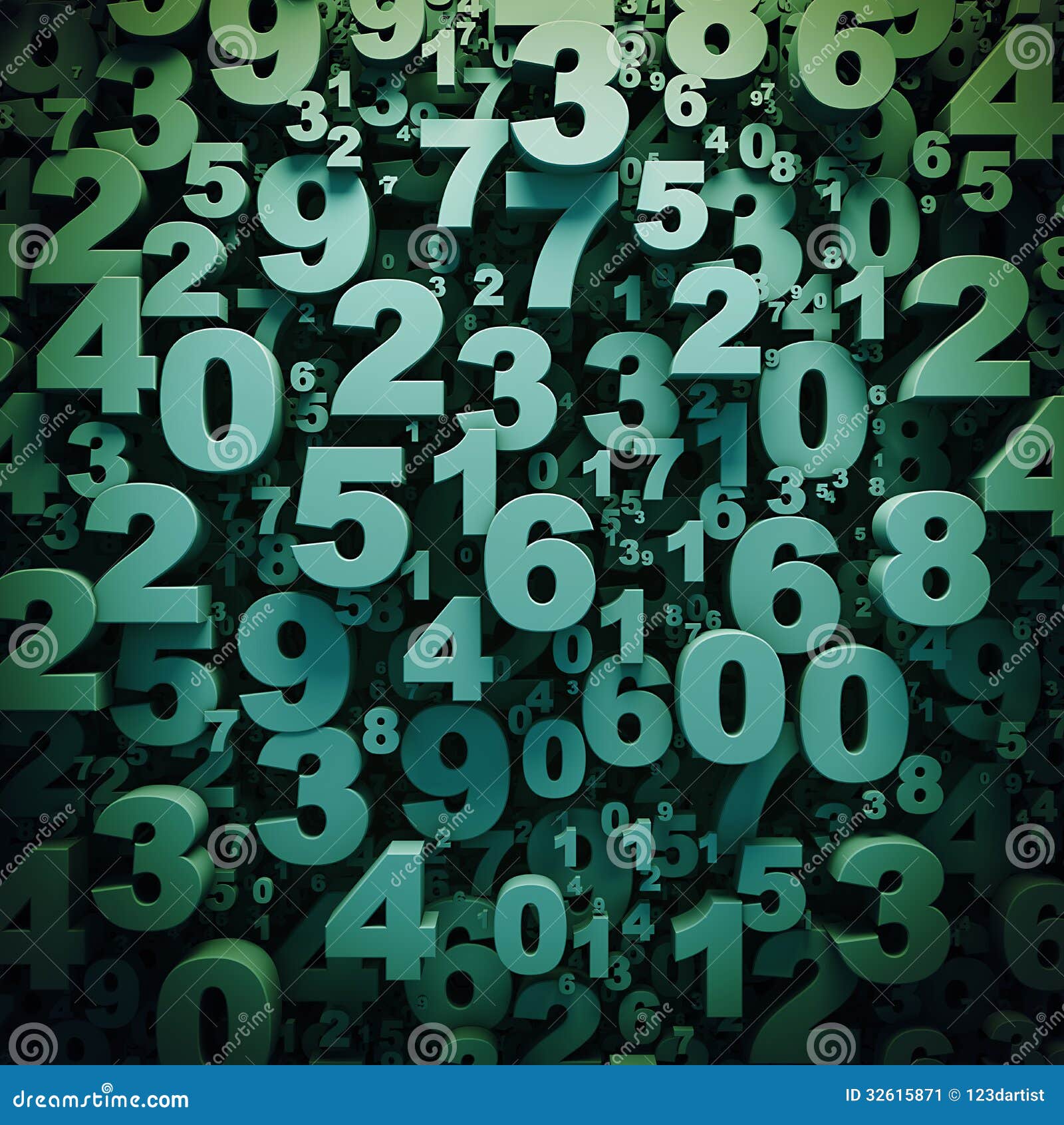 Abstract 3d Digits Background Stock Image Image 32615871