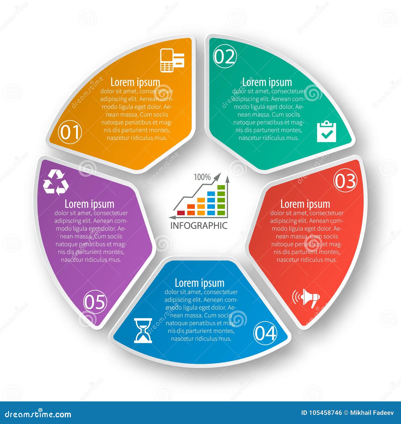 Abstract 3D Document Infographics Vector Illustratie - Illustration of ...