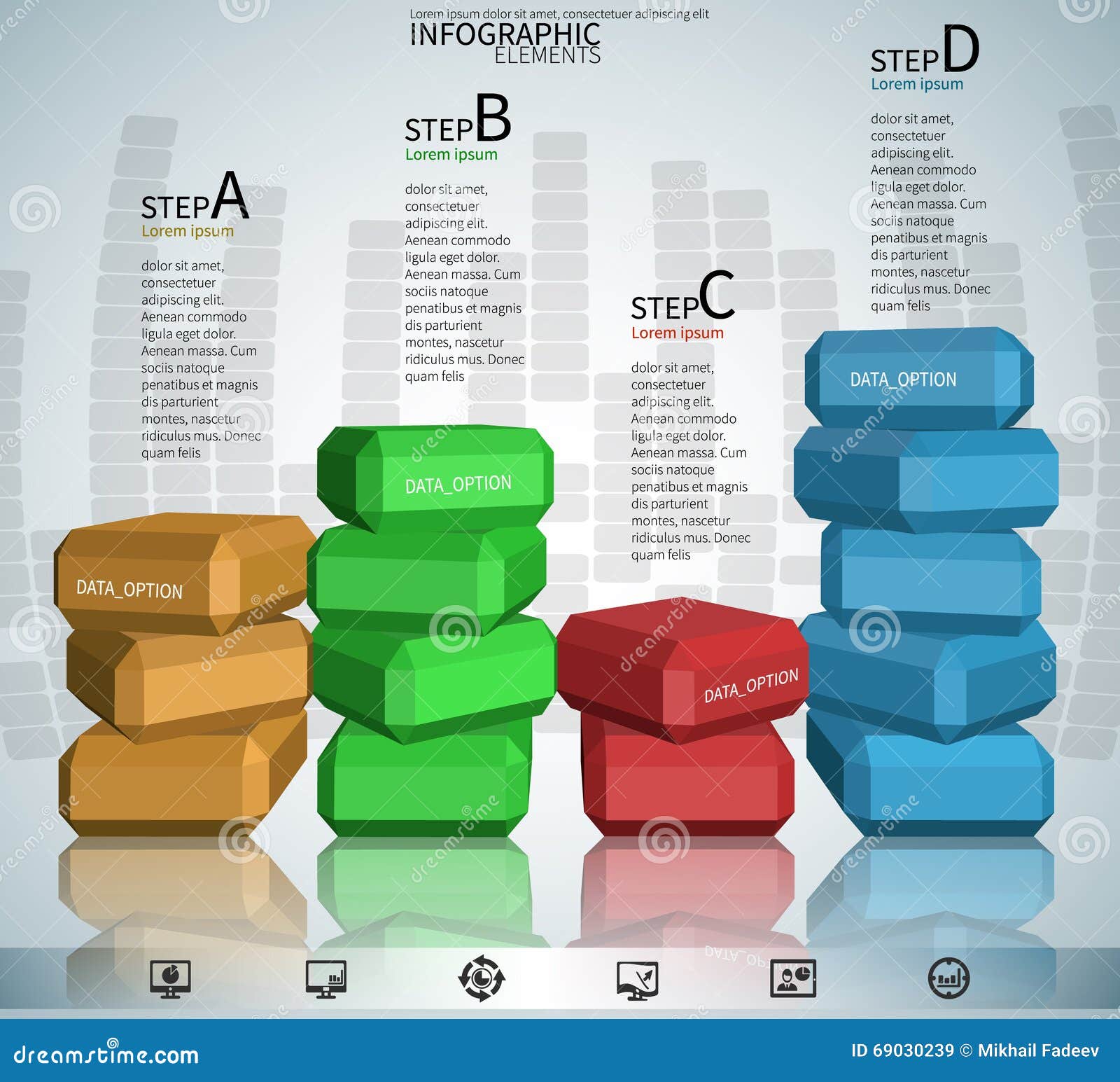 Abstract 3D Document Infographics Vector Illustratie - Illustration of ...