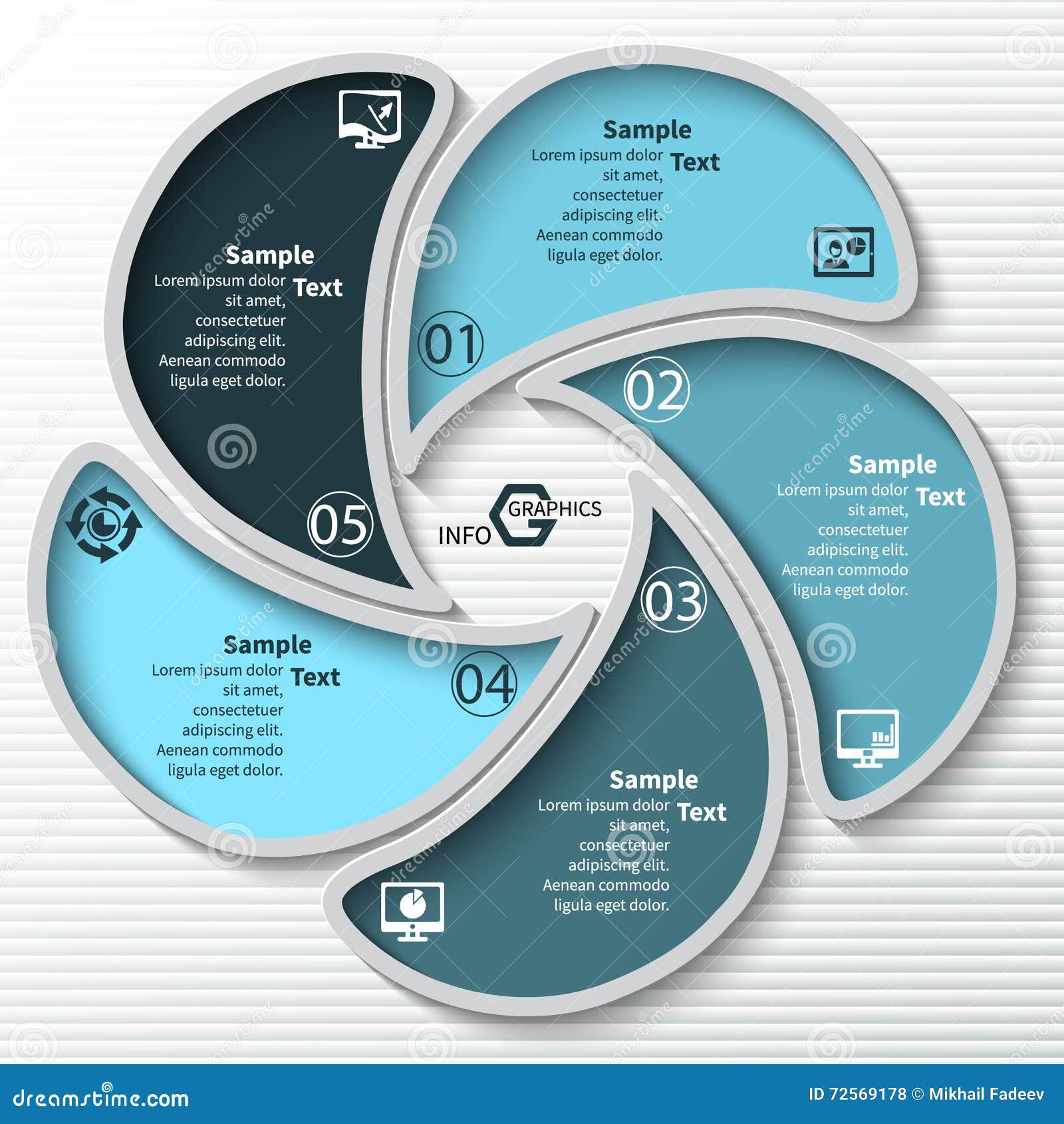 Abstract 3D Document Infographics Vector Illustratie - Illustration of ...
