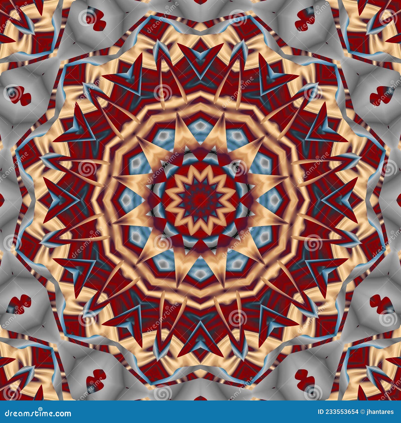 3d Dodecagon Fractal Pattern Stock Illustration - Illustration of ...