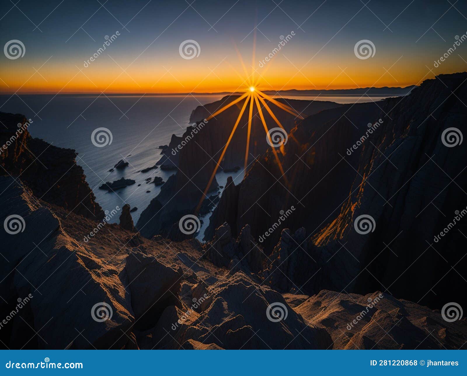 3d Effect - a Breathtaking View of the Horizon Stock Illustration ...