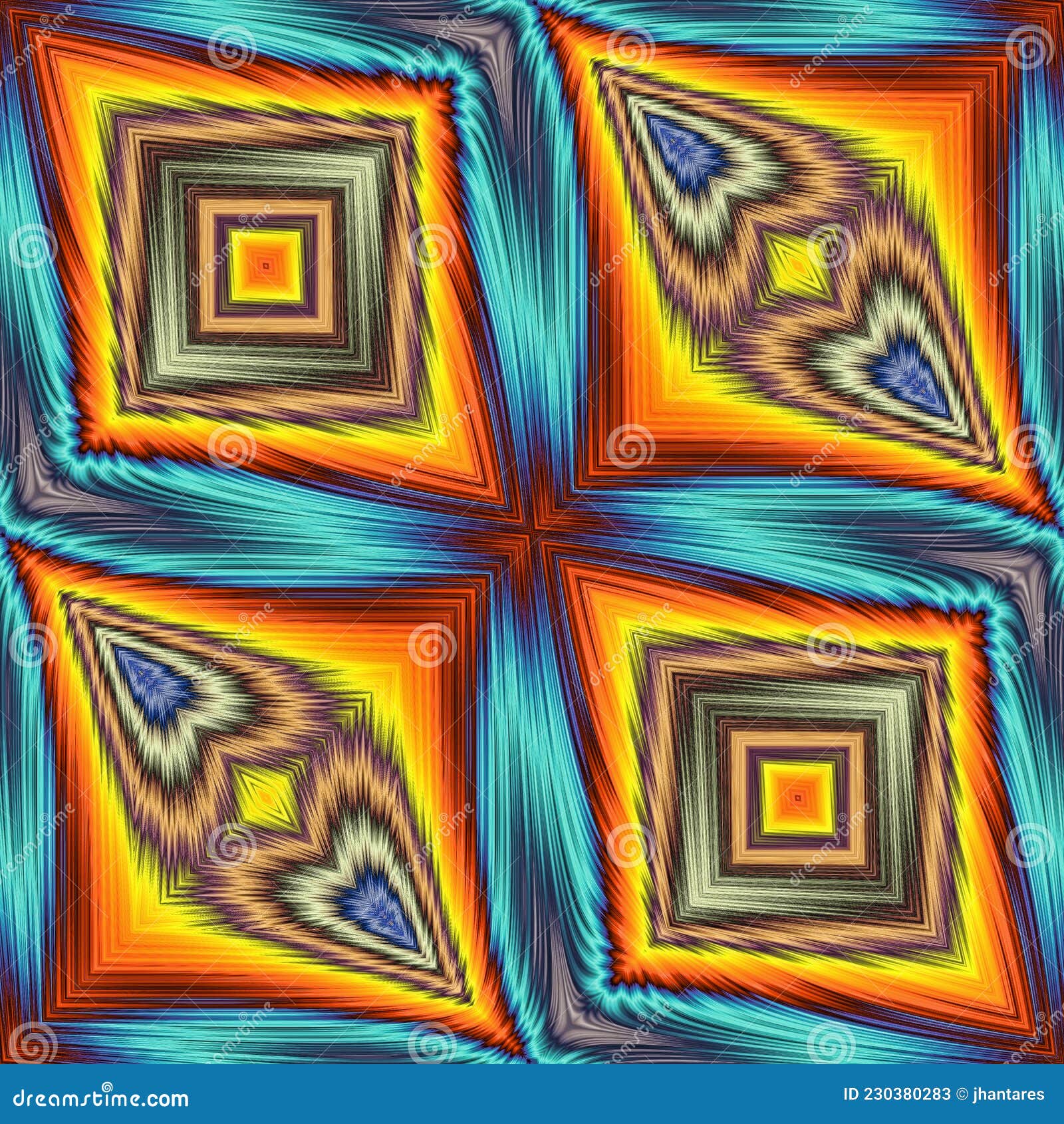 3d Effect Colorful Geometric Pattern Stock Illustration - Illustration ...