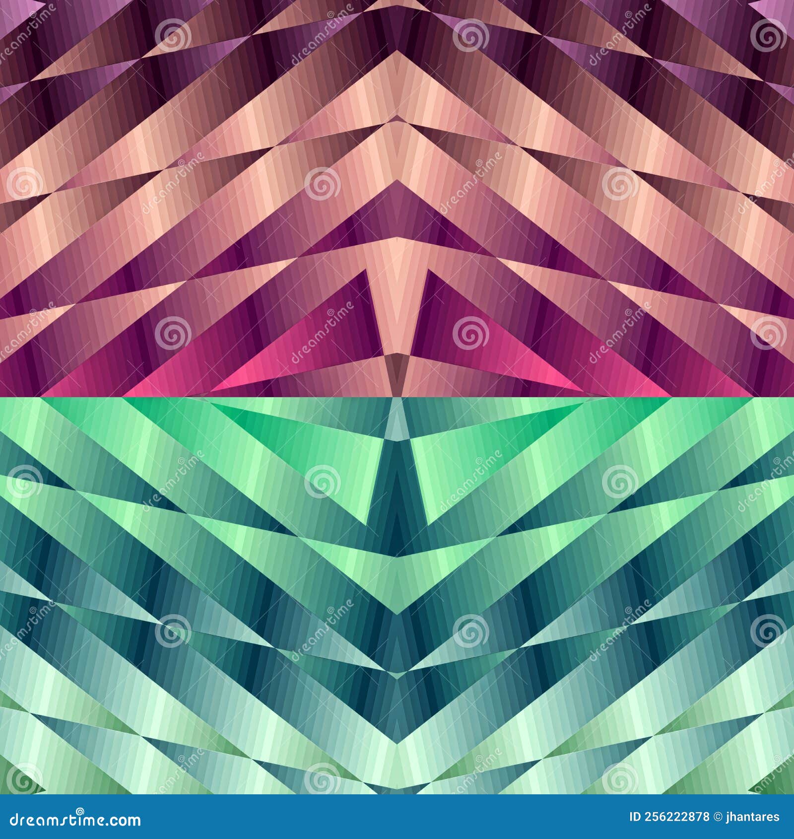 3d Effect - Geometric Complementary Colors Pattern Stock Illustration ...