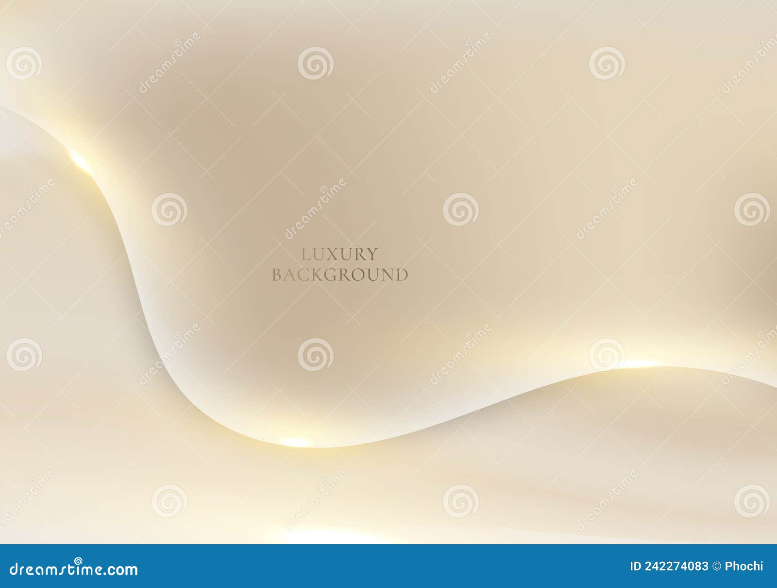 Abstract 3D Elegant White and Brown Wave Shape with Lighting Effect ...