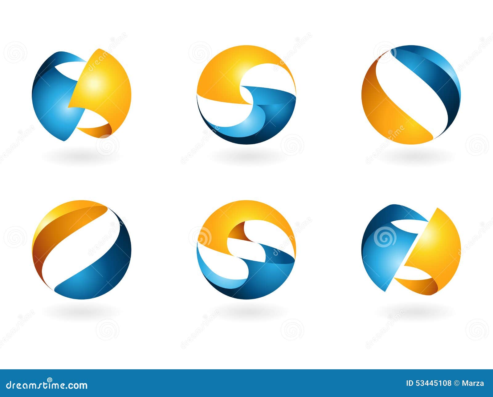 Abstract 3D elements stock vector. Illustration of graphic - 53445108