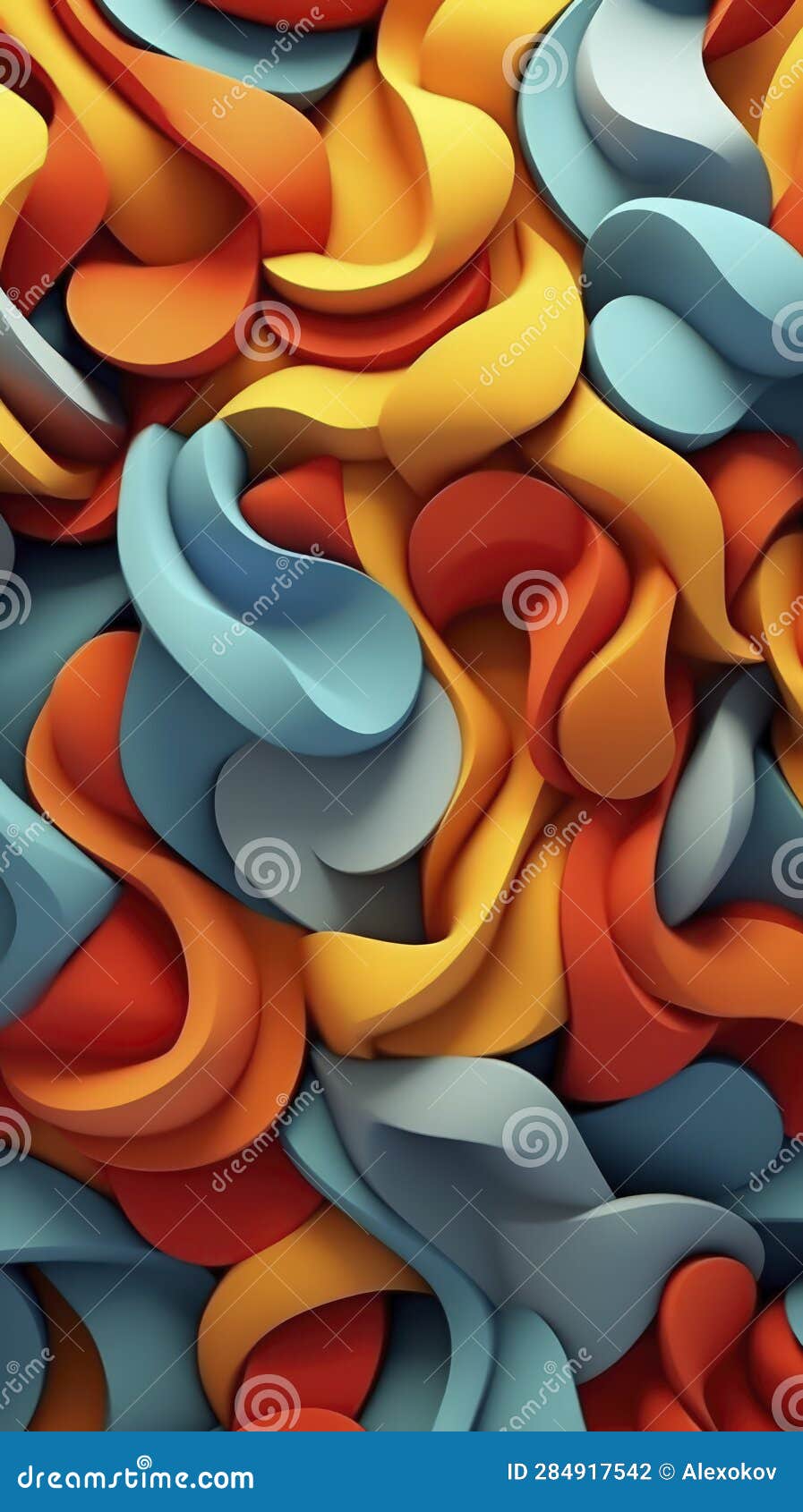 Abstract 3D Elements with Vibrant Color Scheme AI Generated Stock ...