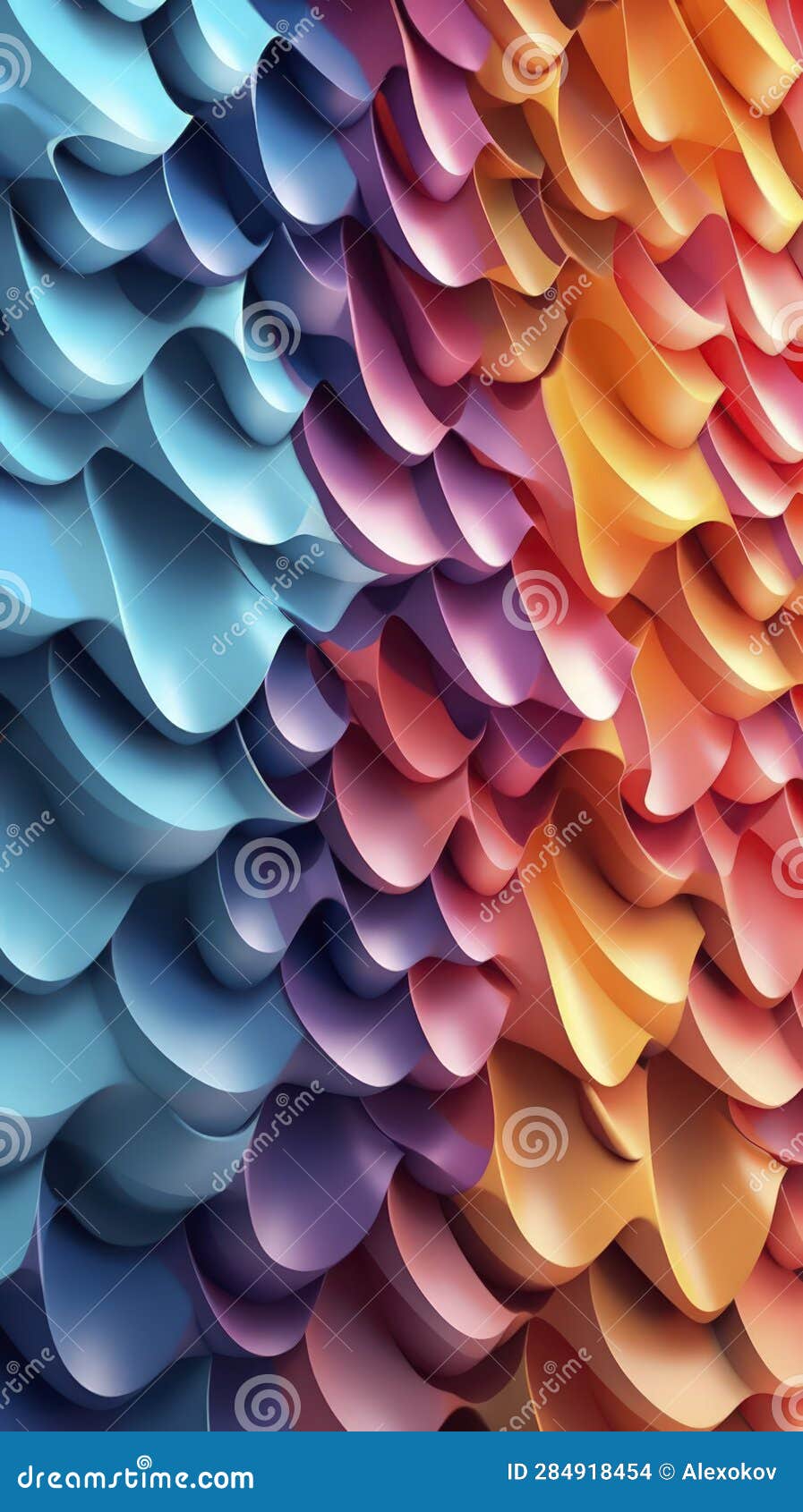 Abstract 3D Elements with Vibrant Color Scheme AI Generated Stock ...