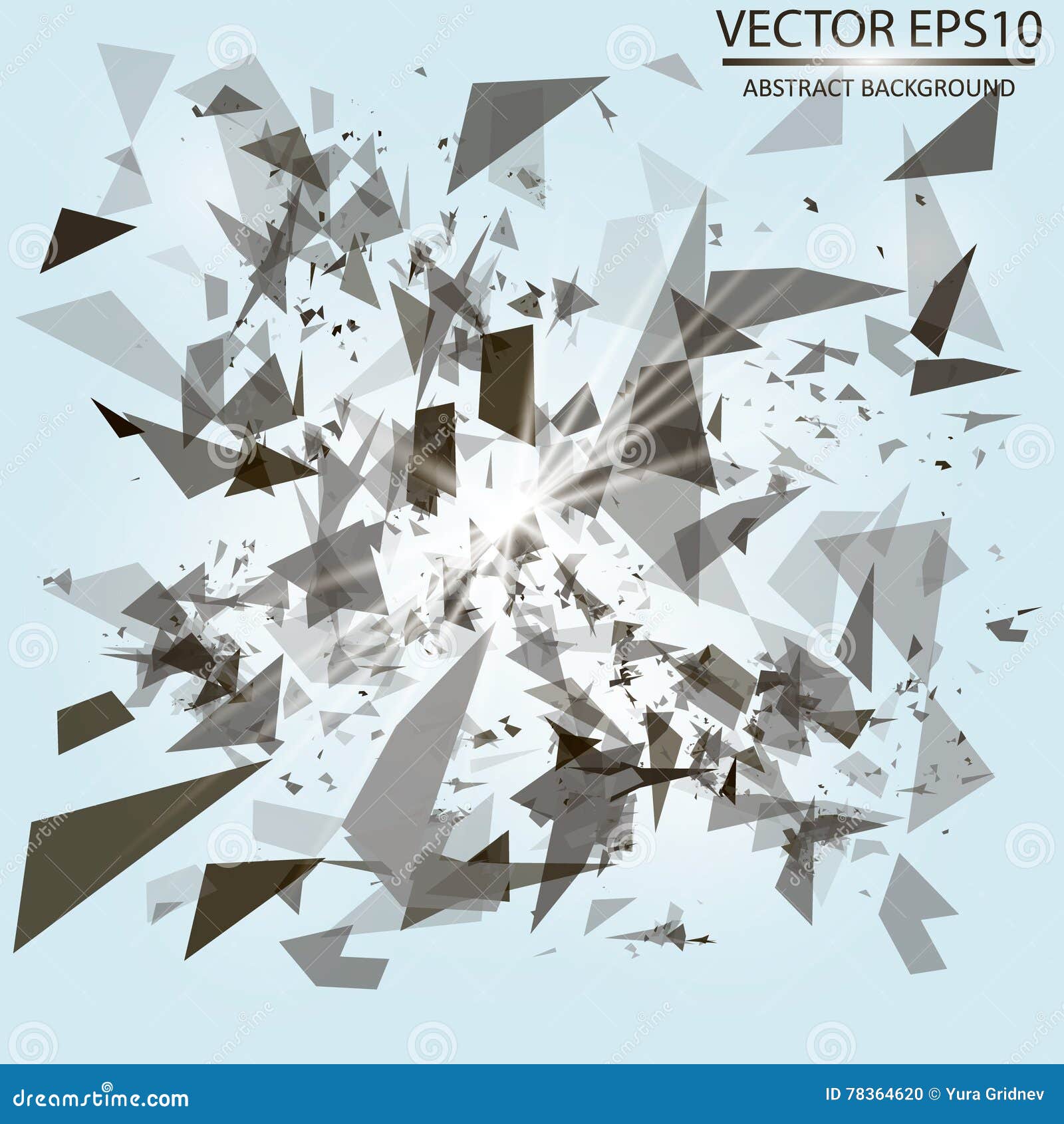 Abstract 3d Explosion of Chaotic Black Particles with Glow Lights Stock ...