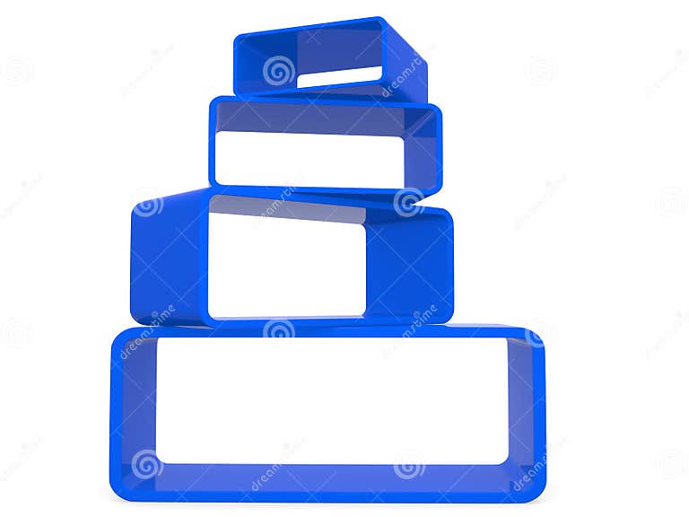 Abstract 3d frames stock illustration. Illustration of isolated - 30106552