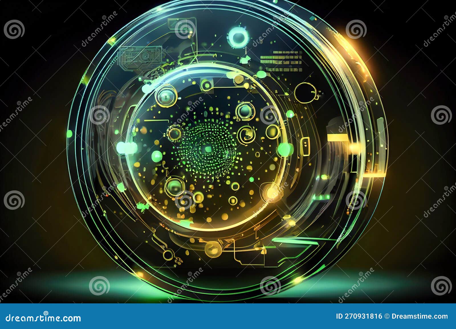 Abstract 3d Futuristic Object. Generative AI Stock Illustration ...