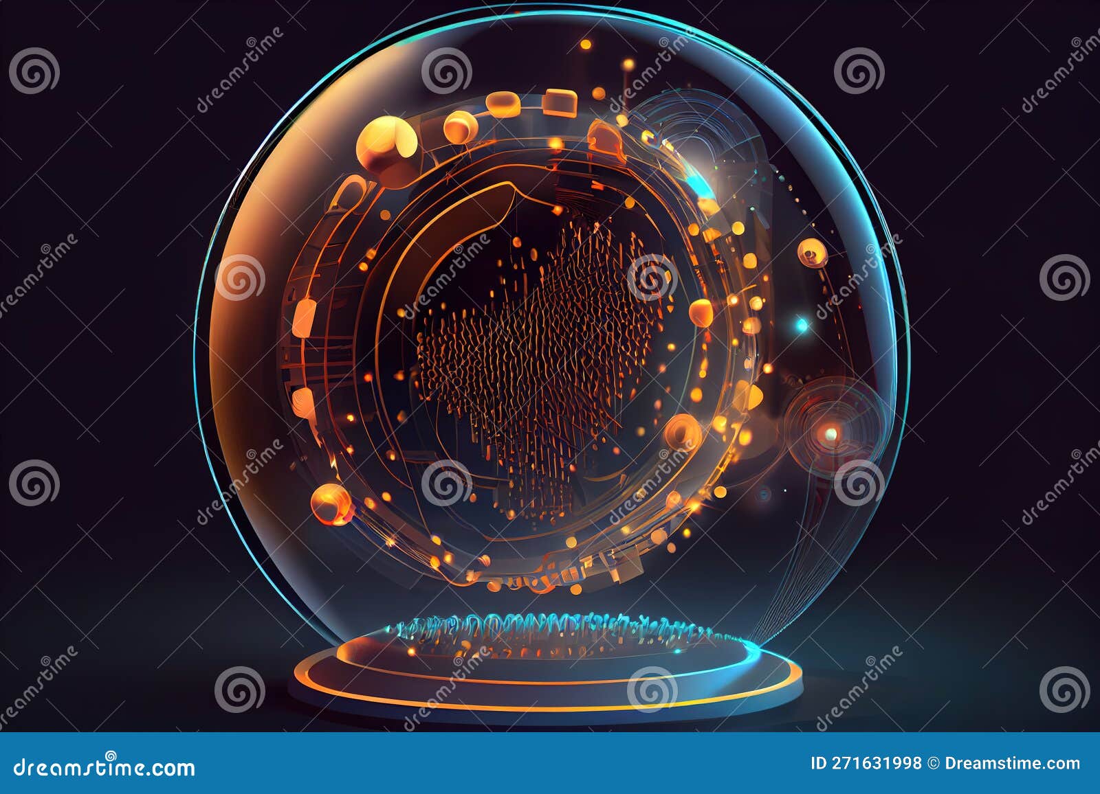 Abstract 3d Futuristic Object. Generative AI Stock Illustration ...