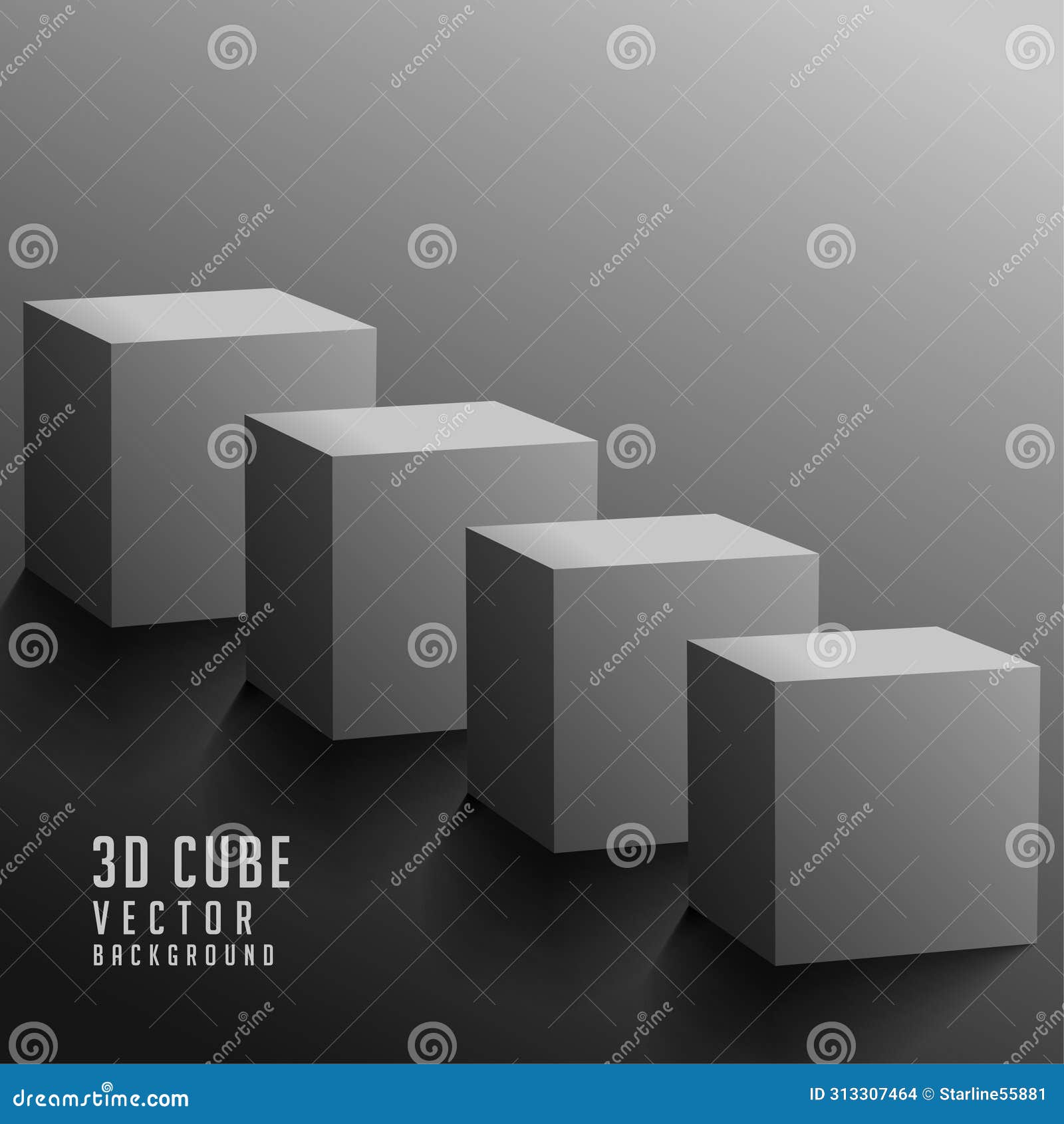 Abstract 3d Geometric Cuboid Solid Box Background Stock Vector ...