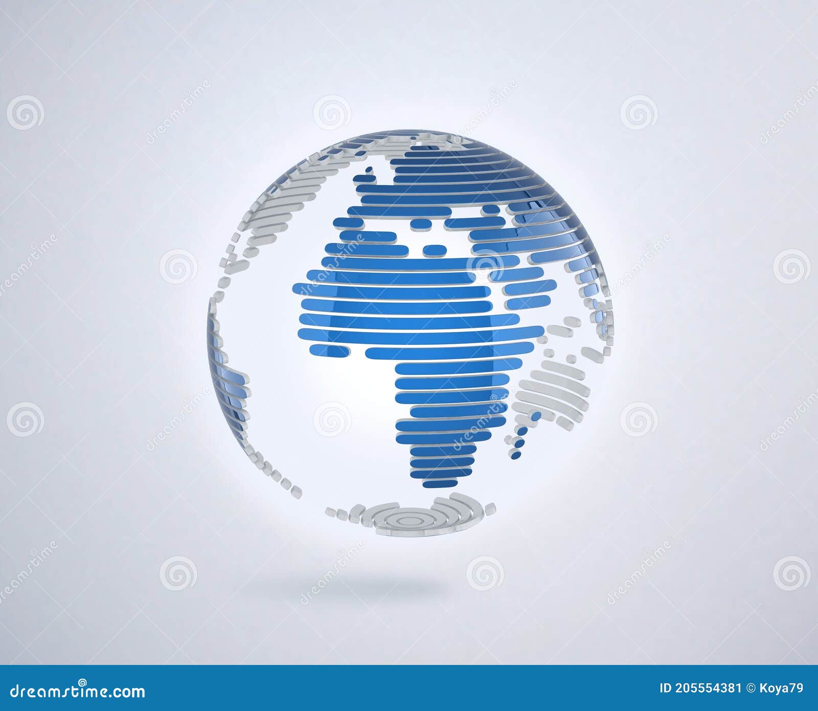 Abstract 3d Globe Made of Stripes Stock Illustration - Illustration of ...