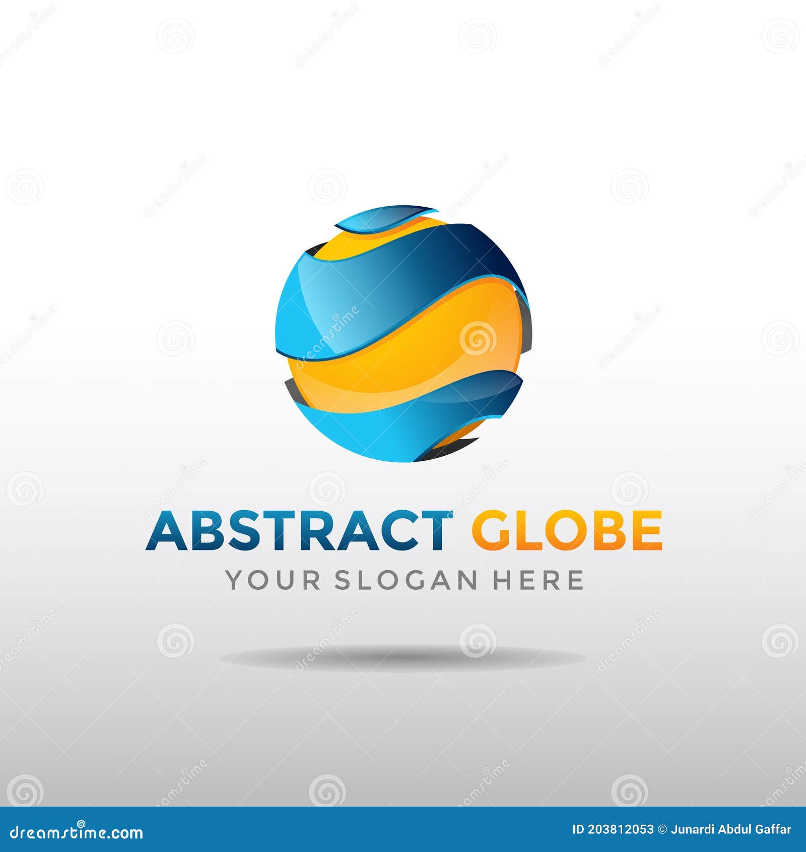 Abstract 3D Globe Template Logo Design. Vector Illustrator Stock Vector ...