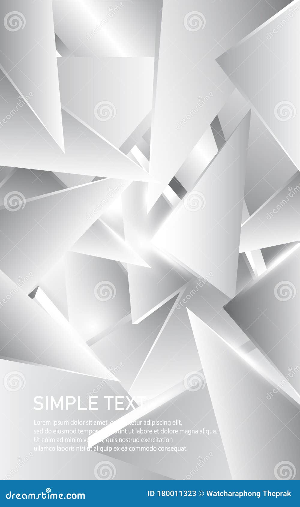 Abstract 3D Glossy Grey Triangle Graphic Stock Vector - Illustration of ...