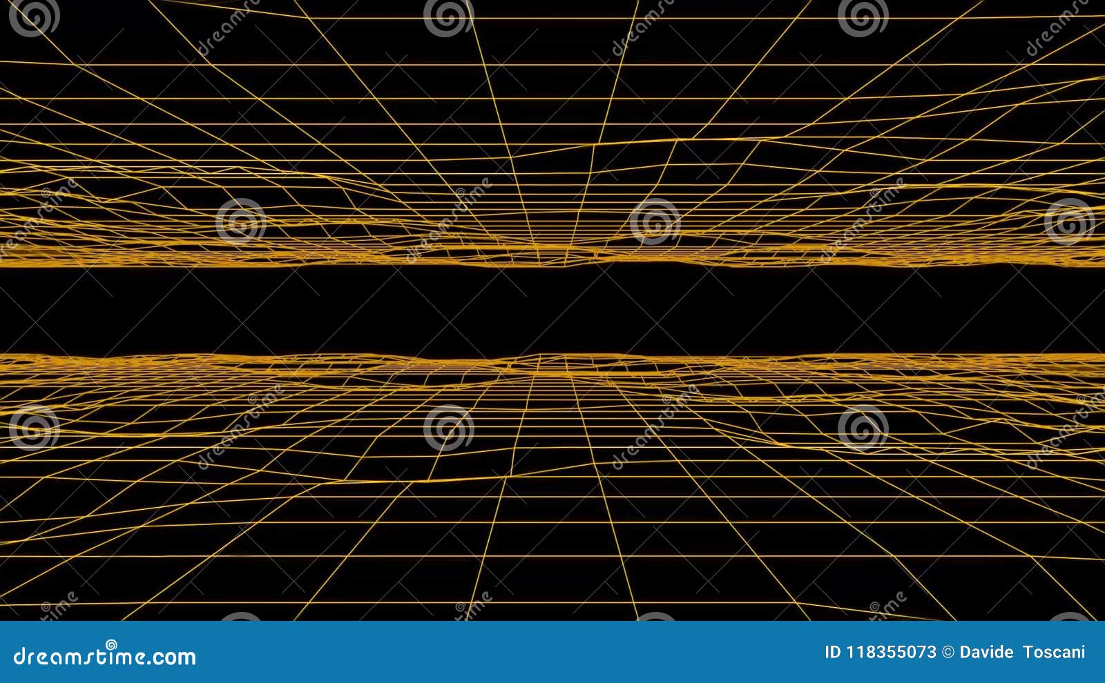 3D Gold Digital Grid Floor & Ceiling Loopable Background Stock Video - Video of horizon, layout ...