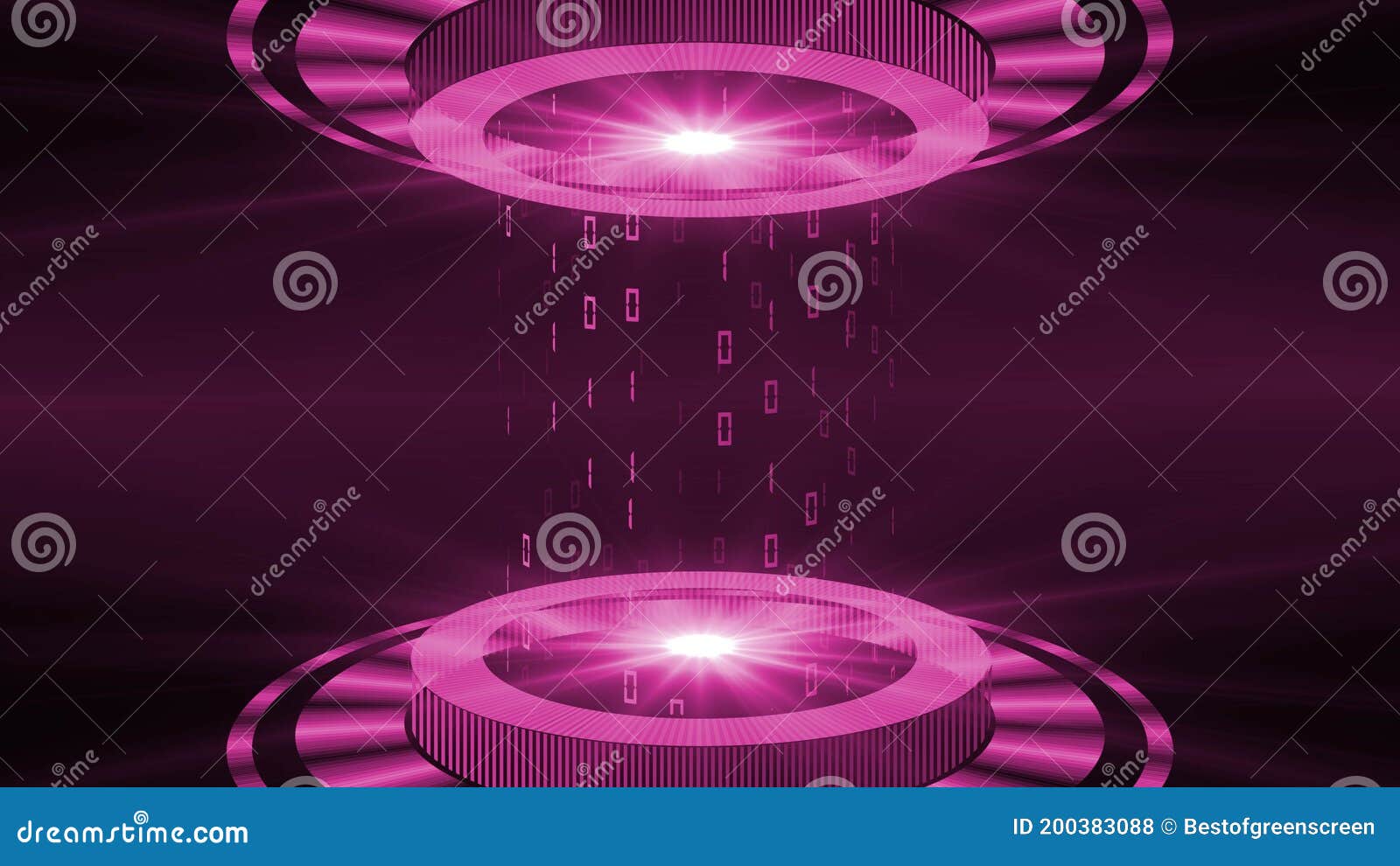 HUD Elements in Pink on a Dark Background - Light Beam in Cylinder ...