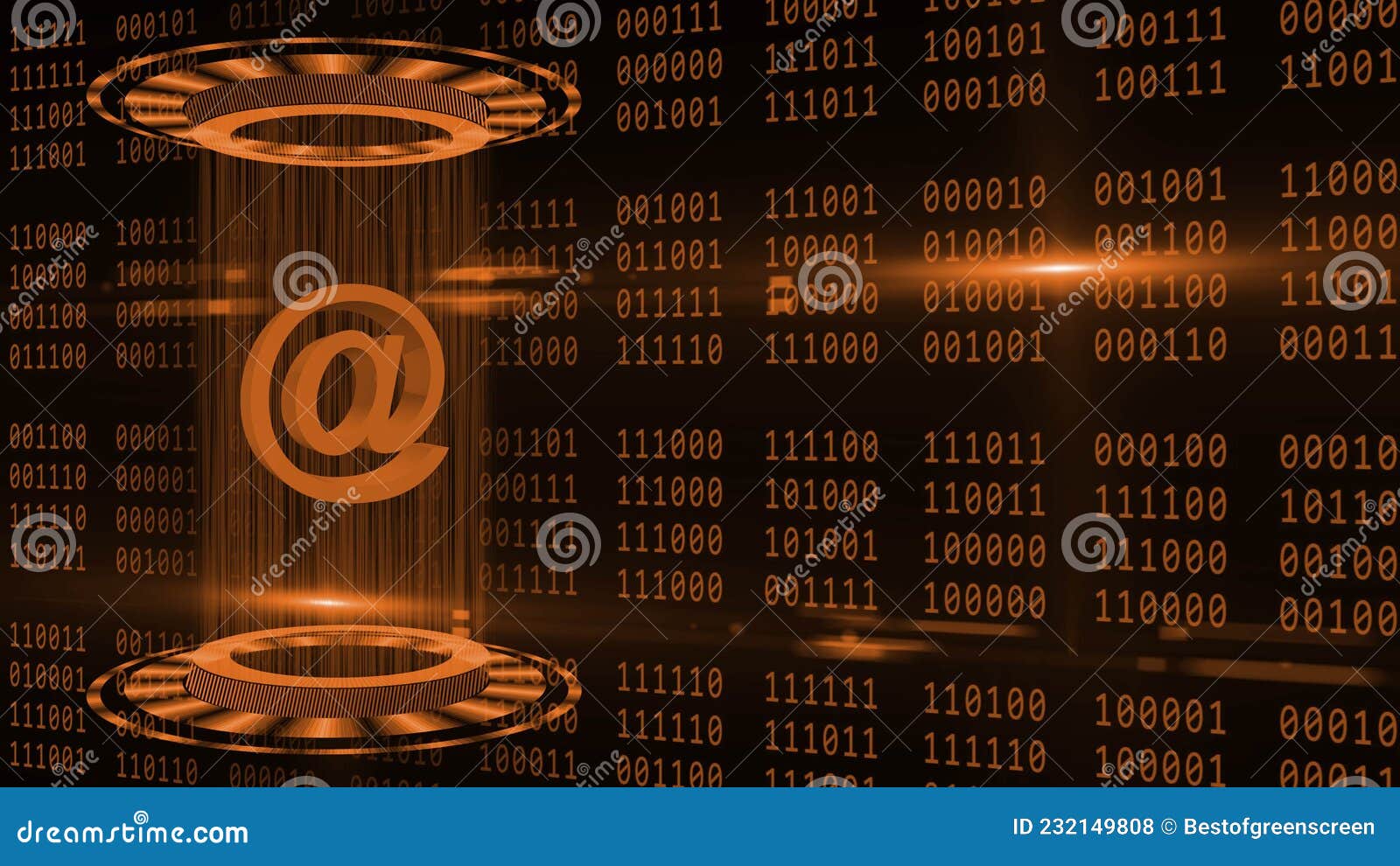 Orange Binary Code Background. Seamless Pattern. Cartoon Vector ...