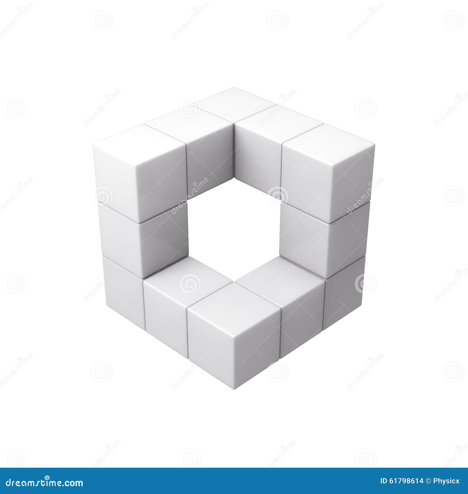 Abstract 3d Grey Cubes Illustration Stock Illustration - Illustration ...