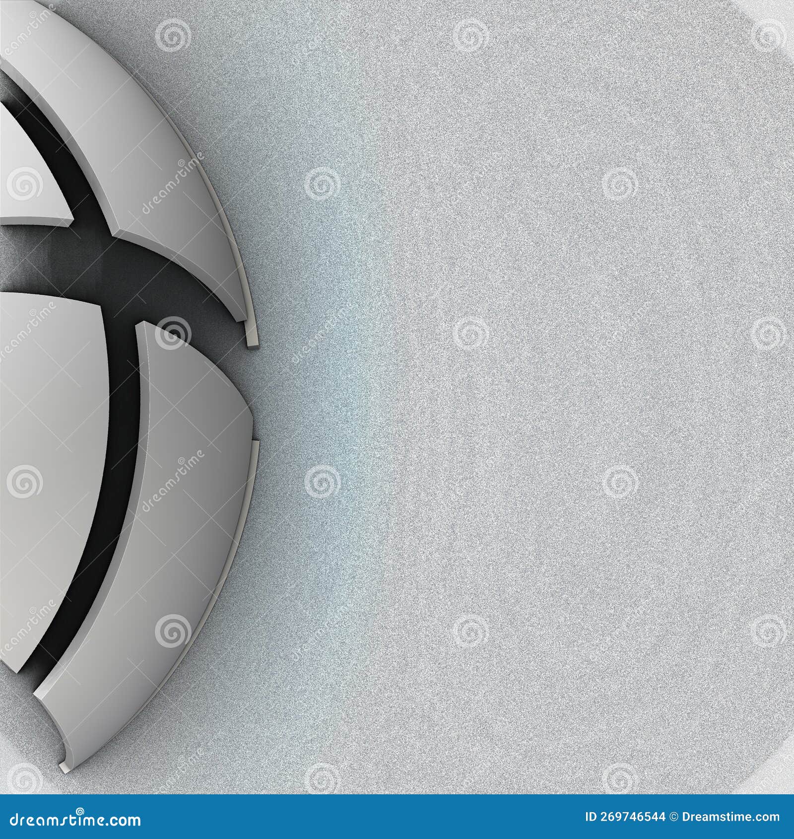 Abstract 3d Grey Sphere with Grey Noisy Background. 3d Illustration,3d ...