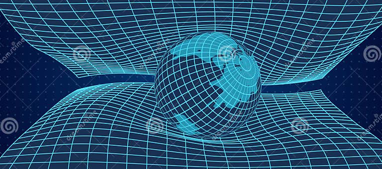 Abstract 3D Grid Mesh Wireframe Sphere Design Stock Illustration ...