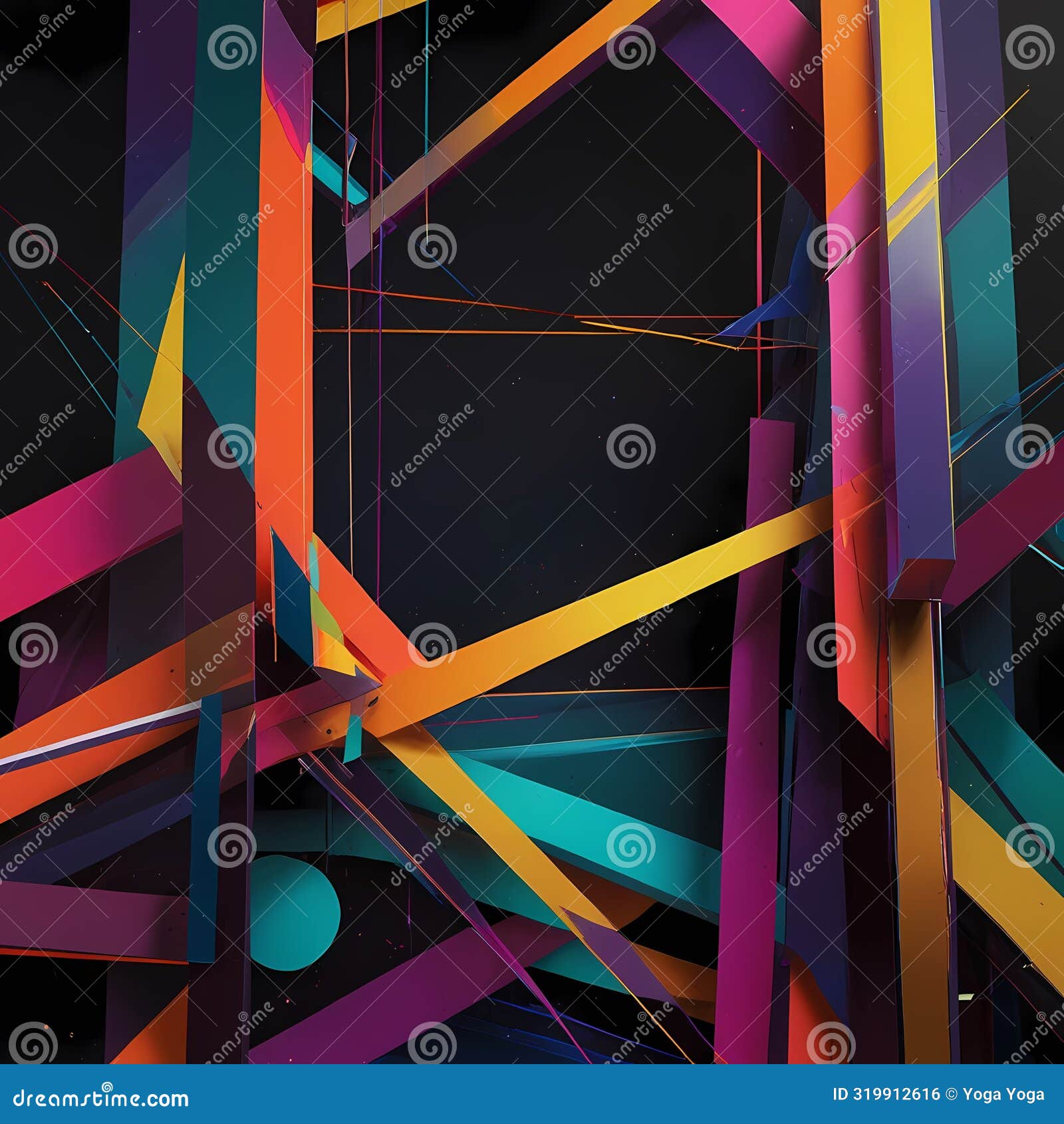 Abstract 3D Grid Neon Colors Stock Photo - Image of depth, grid: 319912616