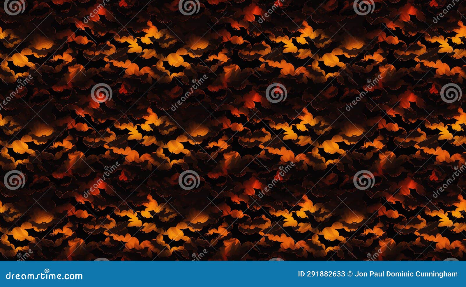 Abstract 2D Halloween Bats Pattern Background Illustration Seamless ...