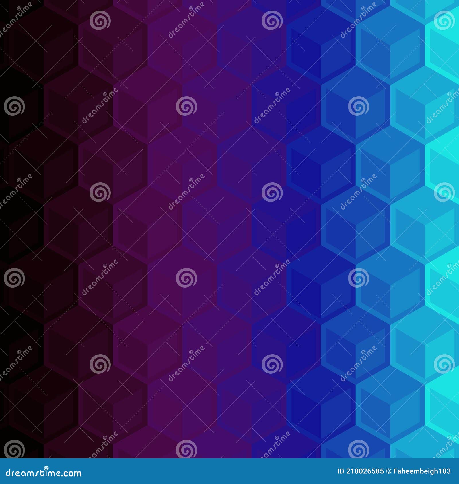 Abstract 3D Hex Cube Glitch Pattern Tech Innovation Concept with ...