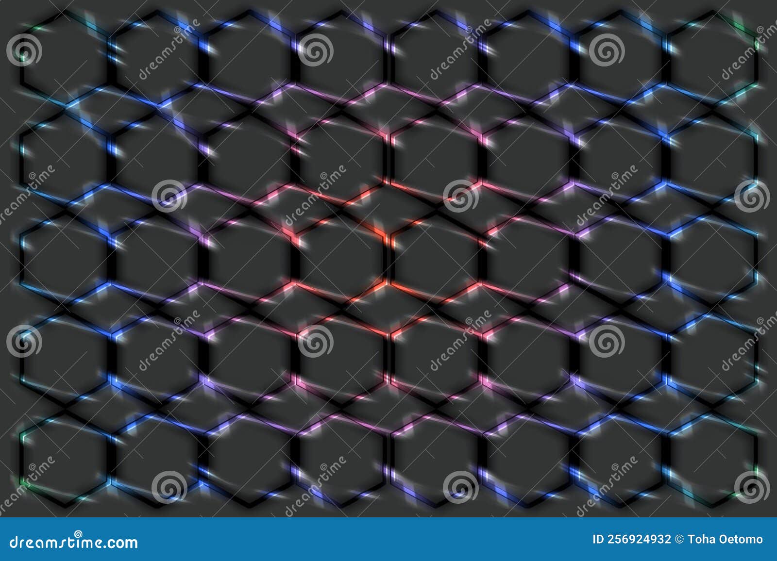 Abstract 3d Hexagon Black Background Wallpaper Stock Illustration ...