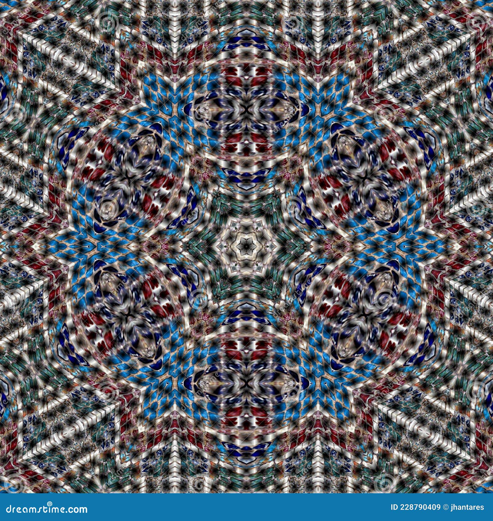 3d Hexagonal Fractal Mesh Pattern Stock Illustration - Illustration of ...