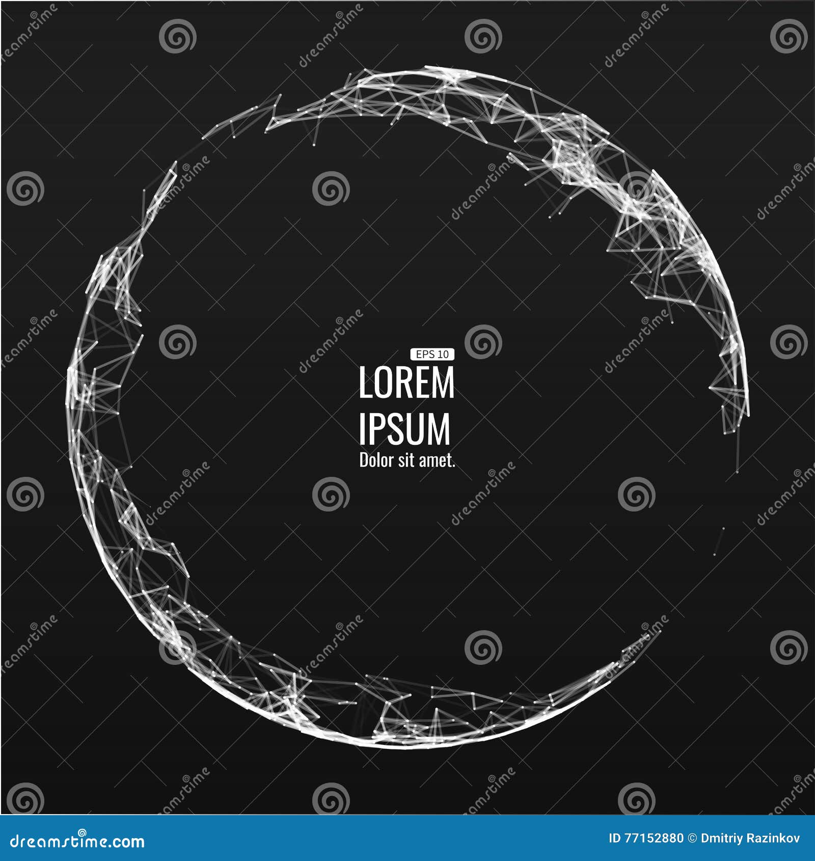 Abstract 3d Illuminated Distorted Mesh Sphere . Neon Sign . Futuristic ...