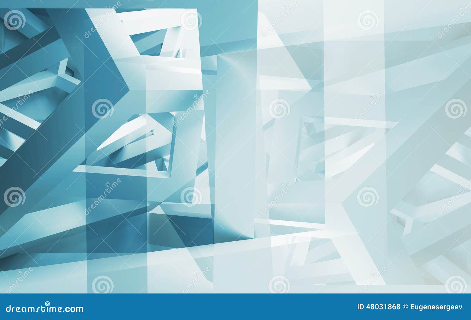 Abstract 3d Illustration Background with Chaotic Construction Stock ...