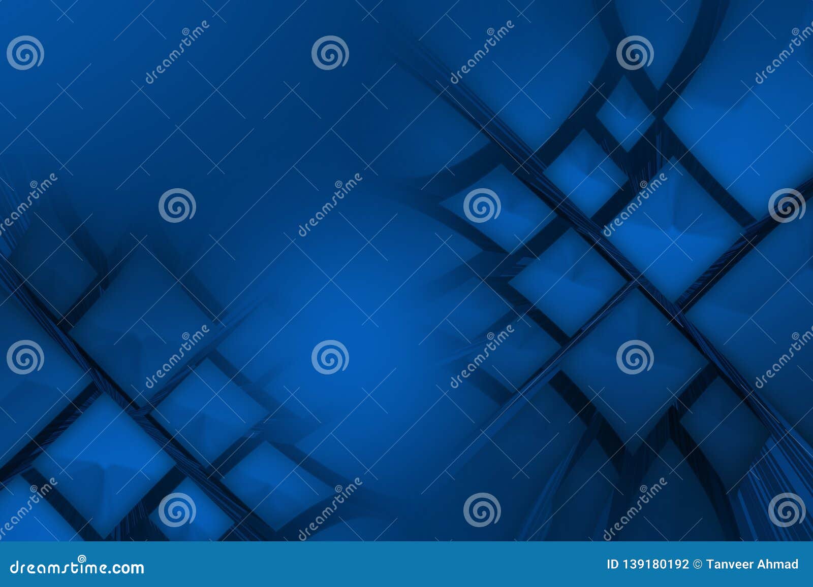 Abstract 3d Illustration of Blue Boxes Background, Technological Theme ...
