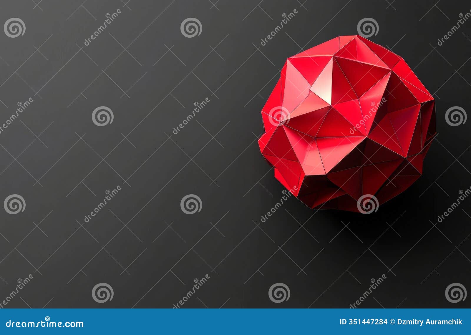 An Abstract 3D Illustration of a Low Poly Sphere with a Disordered ...