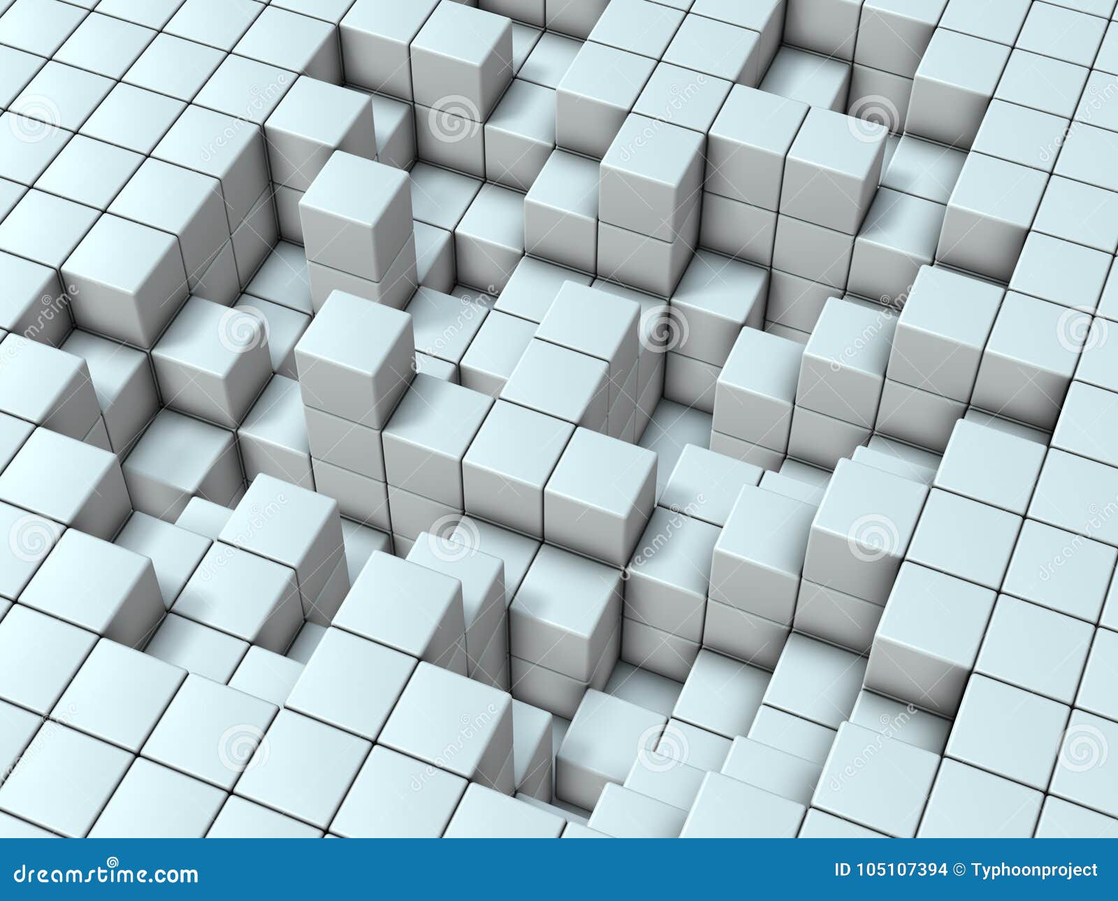 Abstract 3D Illustration of Surface of Destroyed Tissue. Stock ...