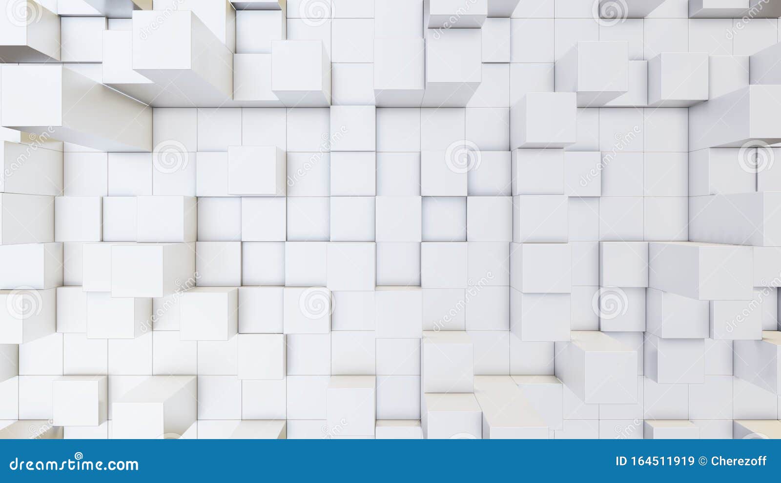Abstract 3d Illustration Of White Cubes Background Stock Illustration