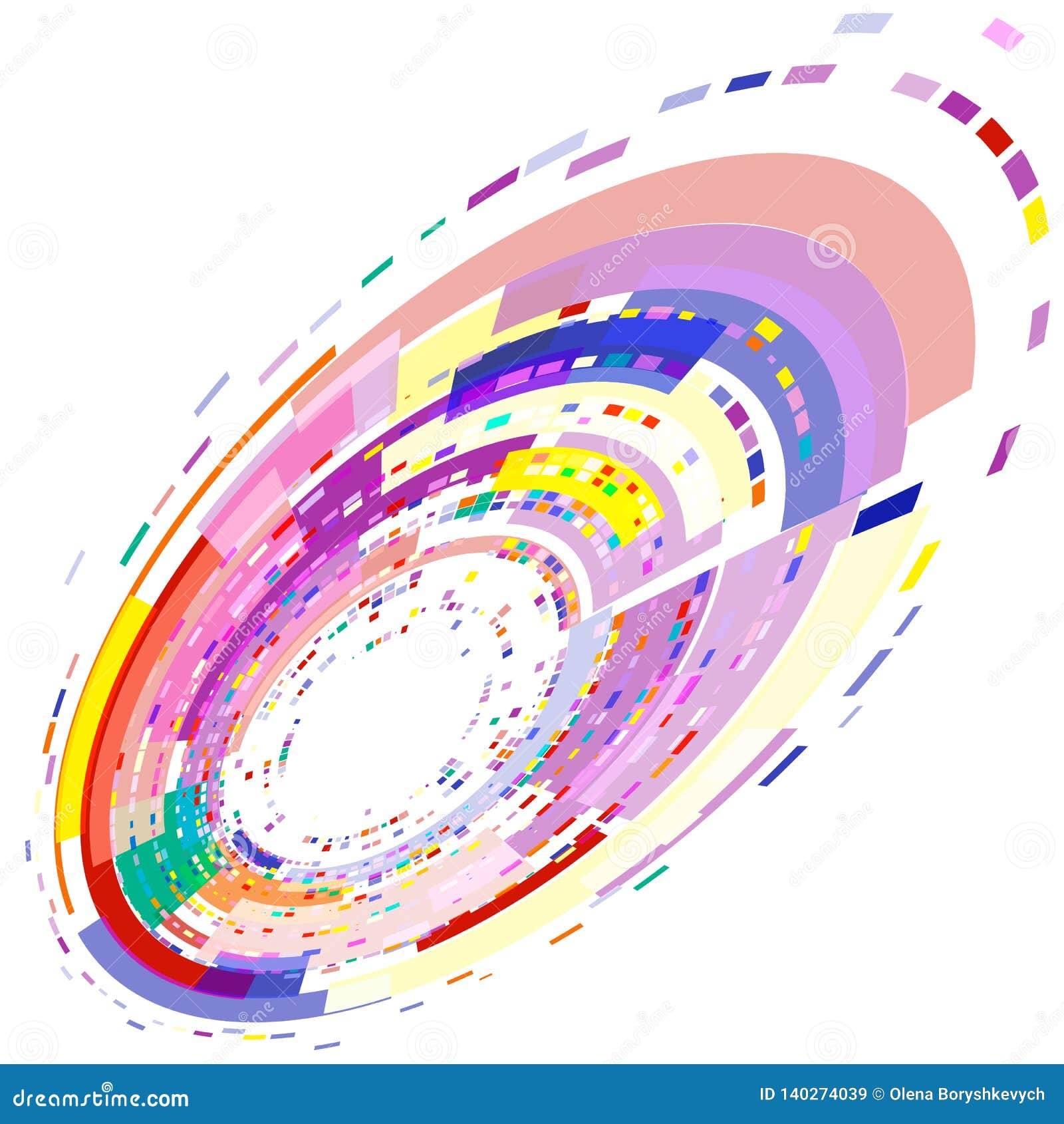 The Abstract 3D Image of Colored Circle Stock Vector - Illustration of ...