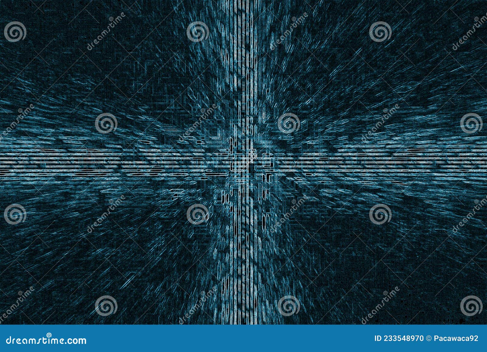 Abstract 3d Image of the Merging of Paths in the Center. Crossroad ...