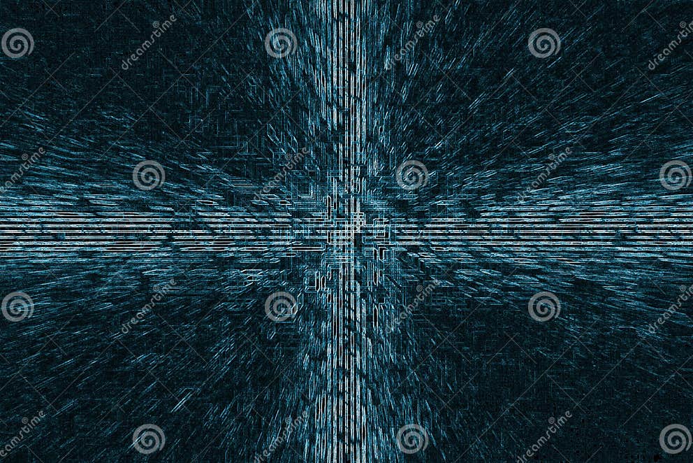 Abstract 3d Image of the Merging of Paths in the Center. Crossroad ...