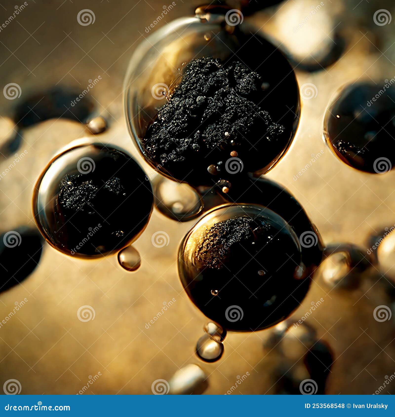 Abstract 3D Image of Molecules Particles of Fungus and Mold in ...