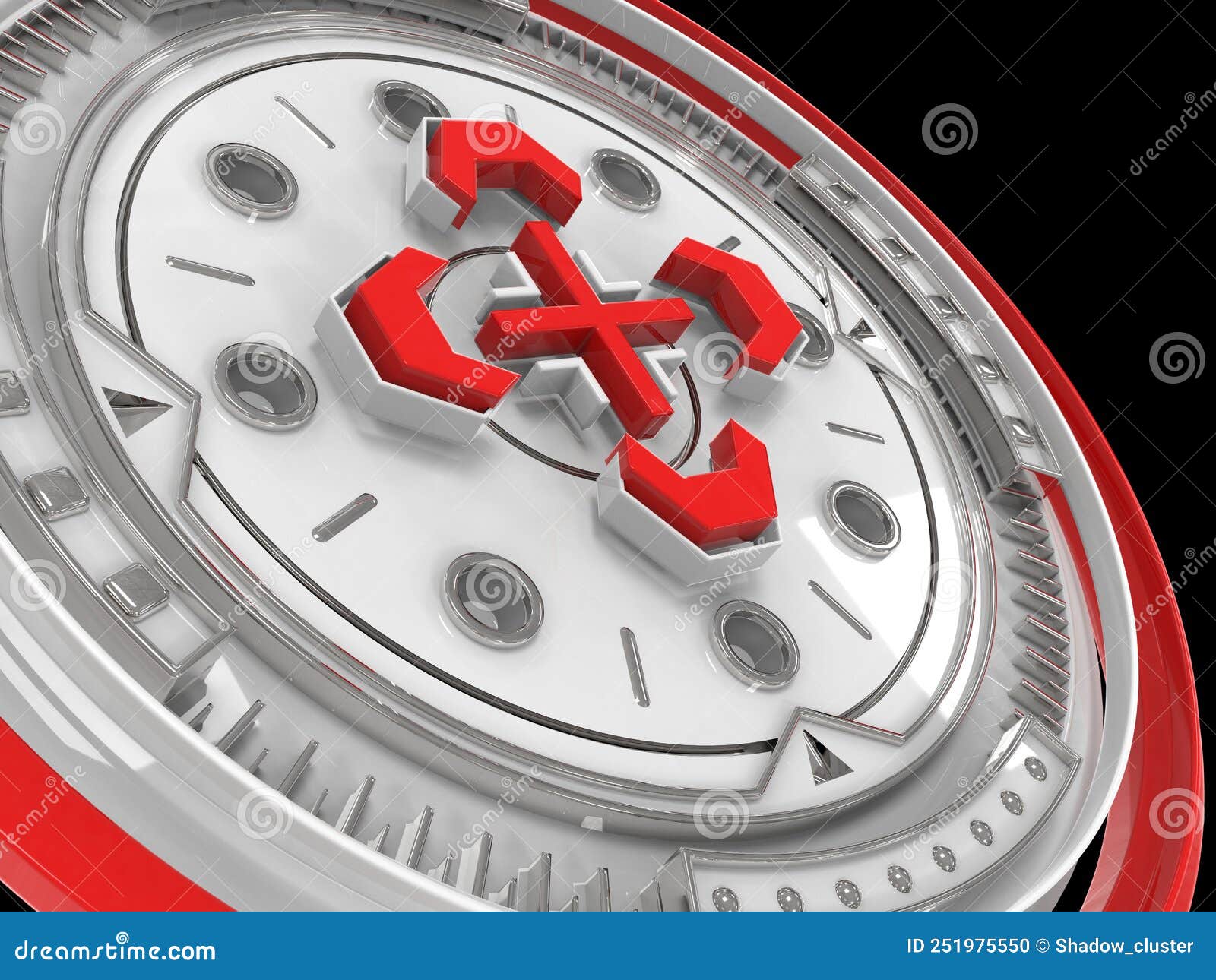 Abstract 3d Industrial Design Circular Shape. 3d Rendering Illustration ...