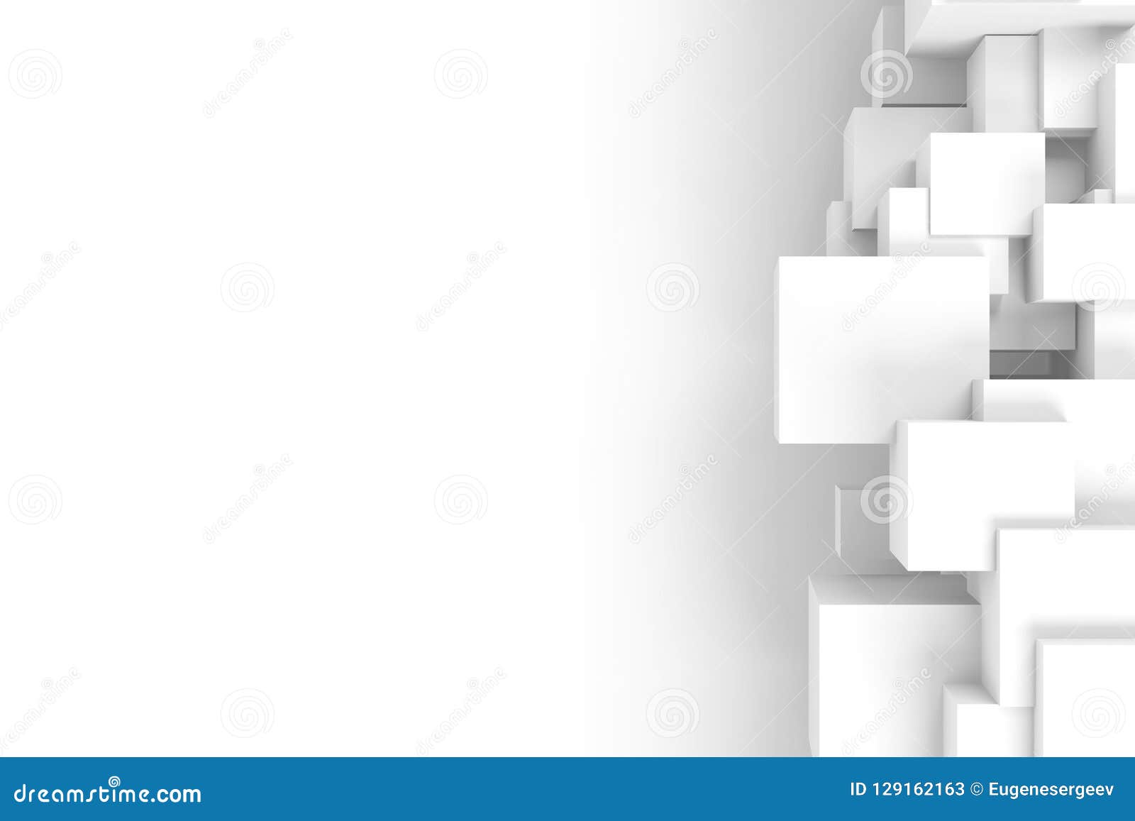 Abstract 3d Installation of Random Cubes Stock Illustration ...