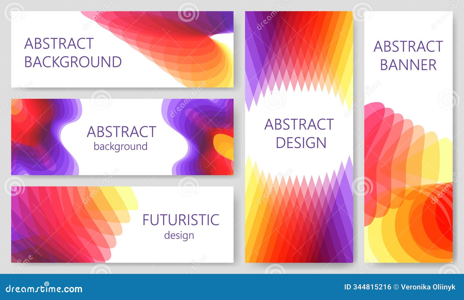 Abstract 3D Layers Banner Template. Layered Dynamic Shapes with ...