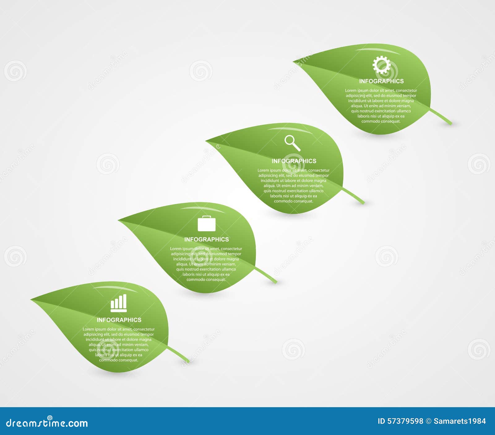 Abstract 3d Leaf Infographic. Nature Concept Stock Vector ...